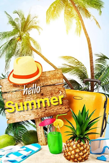 Copy of Hello summer | PosterMyWall