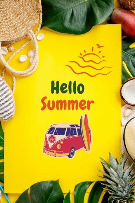 Hello Summer Template | PosterMyWall