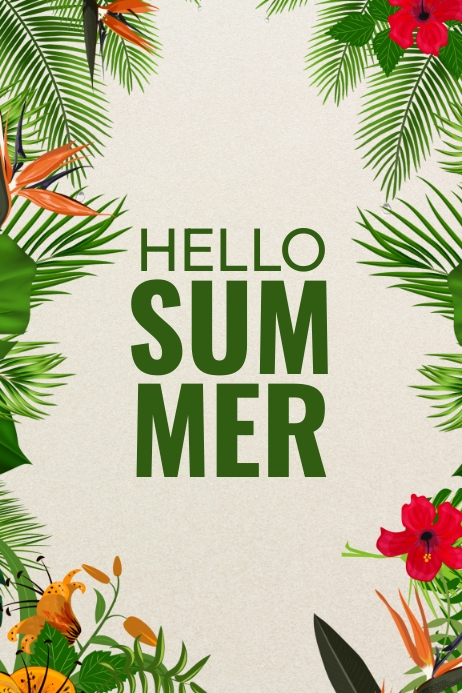 Hello Summer Template | PosterMyWall