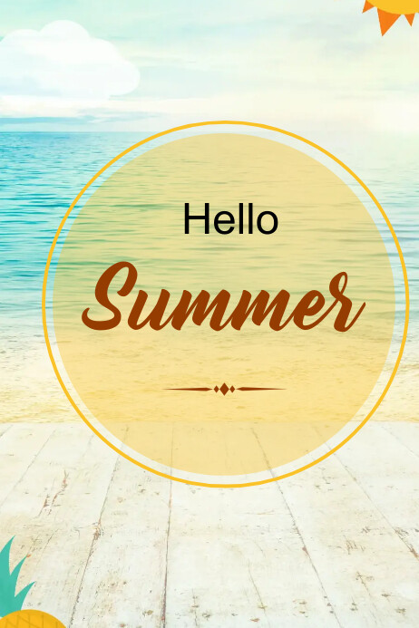 Plantilla de Hello summer | PosterMyWall