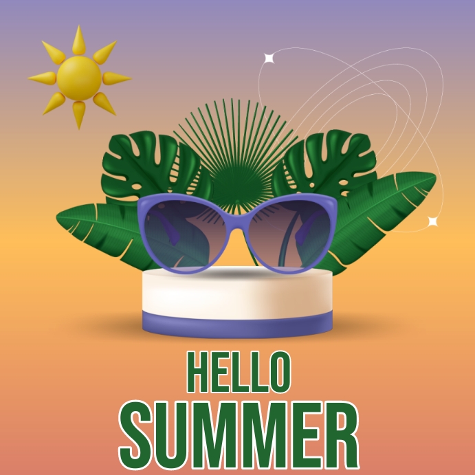 Hello Summer Template | PosterMyWall