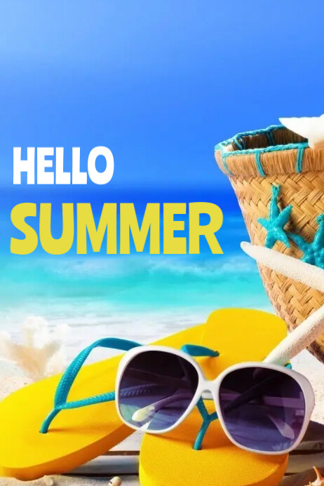 Plantilla de Hello summer | PosterMyWall