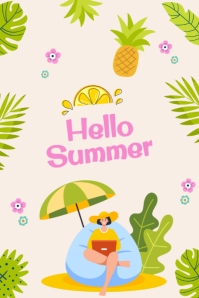 Hello Summer Template | PosterMyWall
