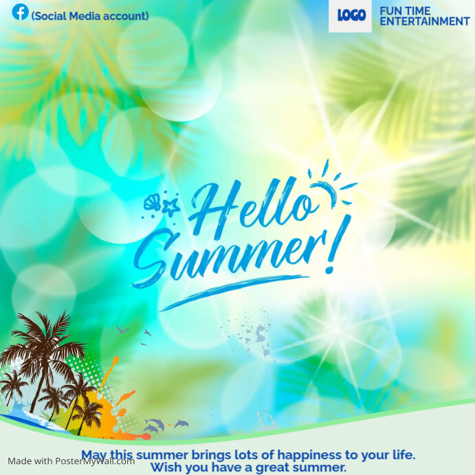 hello summer Template | PosterMyWall