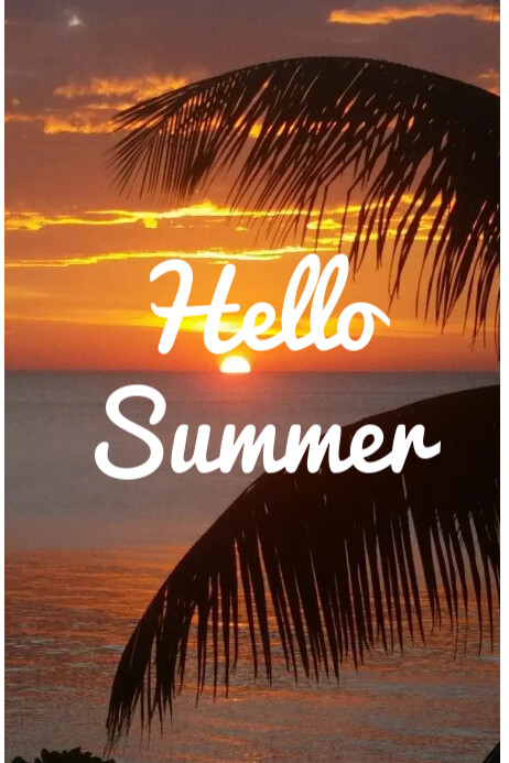 Plantilla de Hello summer | PosterMyWall