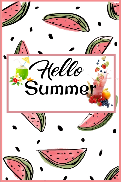 Hello Summer Template | PosterMyWall