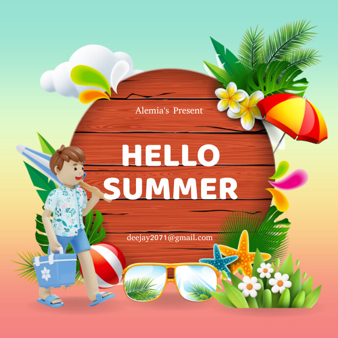 Hello Summer Template | PosterMyWall
