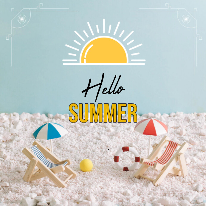 Plantilla de hello summer | PosterMyWall