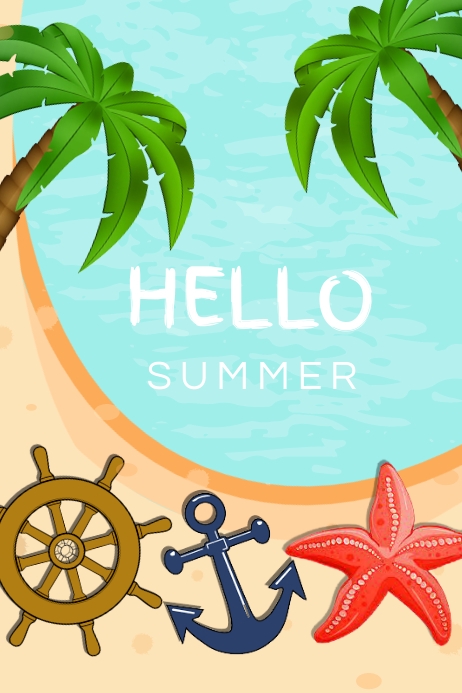 Plantilla de Verano Hola | PosterMyWall