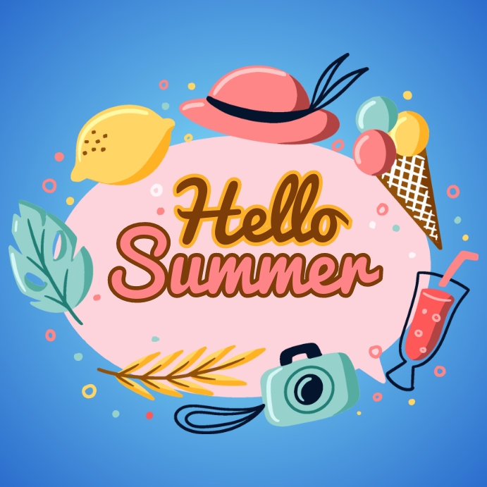 Hello Summer Template | PosterMyWall