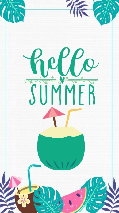 hello summer Template | PosterMyWall