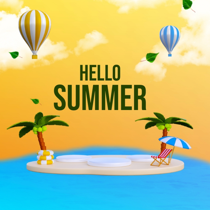Hello Summer Template | PosterMyWall
