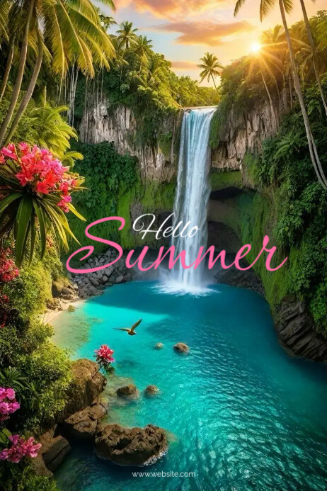 hello summer Template | PosterMyWall