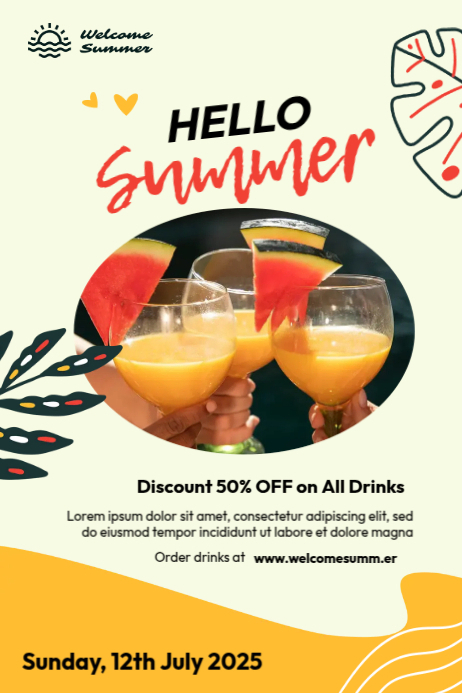 Hello Summer Template | PosterMyWall