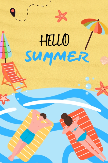 Plantilla de Hola Folleto de Verano | PosterMyWall