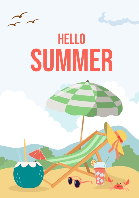 Hello Summer Template | PosterMyWall