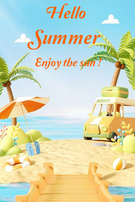 Hello Summer Template | PosterMyWall