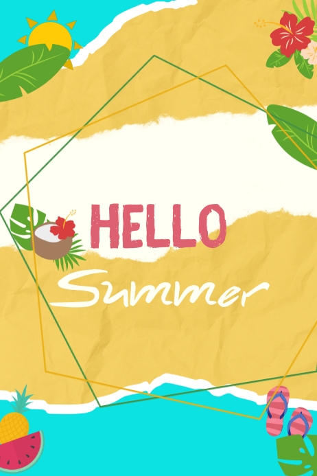 Hello Summer Template | PosterMyWall