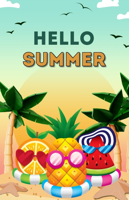 Hello summer Template | PosterMyWall