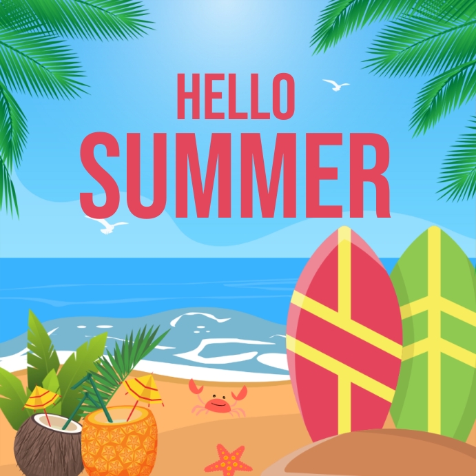 Hello Summer Template | PosterMyWall