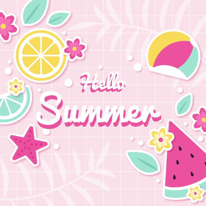HELLO SUMMER Template | PosterMyWall