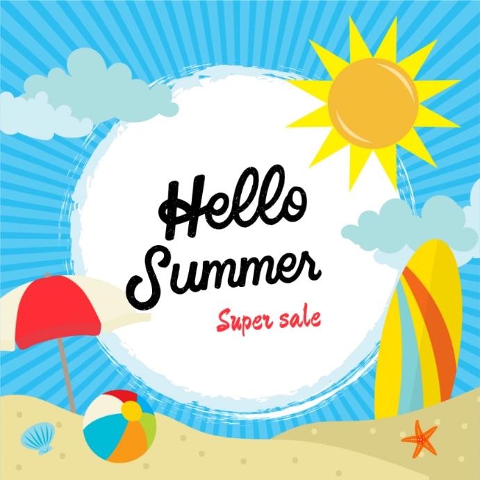 hello summer Template | PosterMyWall