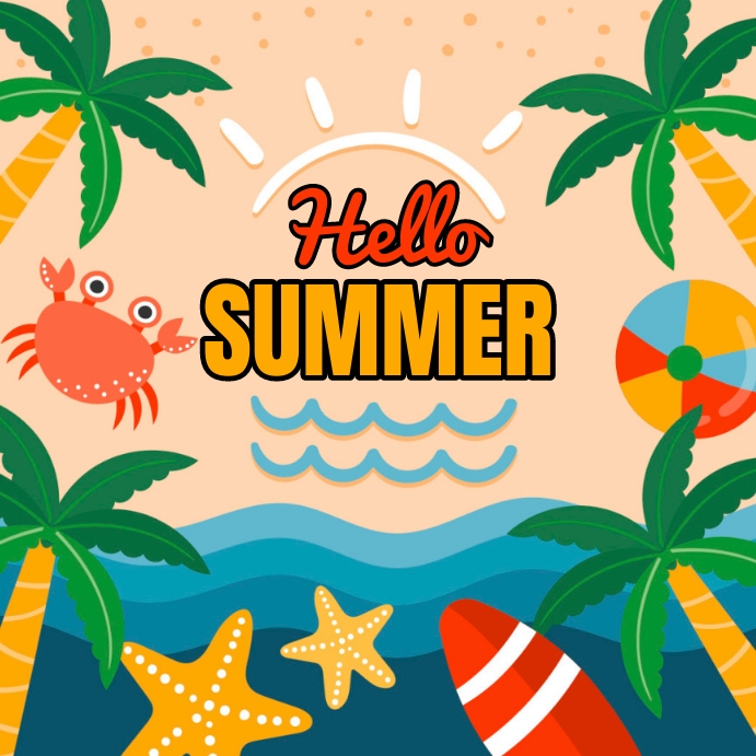 Hello Summer Template | PosterMyWall