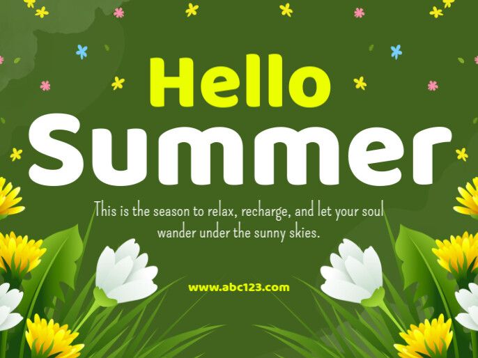Hello Summer Template | PosterMyWall