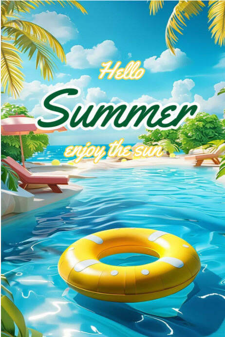 Plantilla de Hello Summer | PosterMyWall
