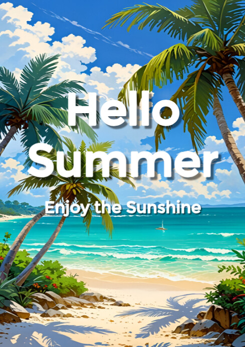 Hello Summer Template | PosterMyWall