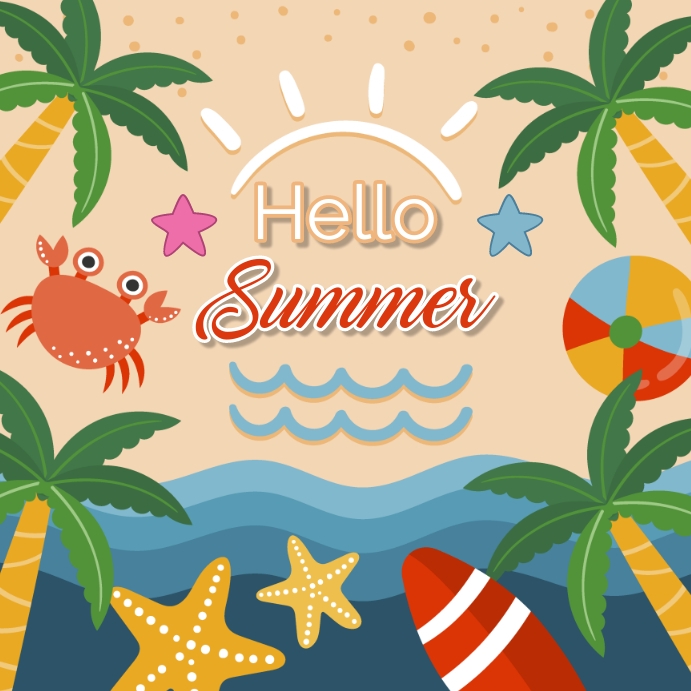 Hello Summer Template | PosterMyWall