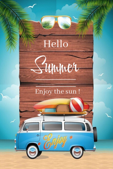 Hello Summer Template | PosterMyWall
