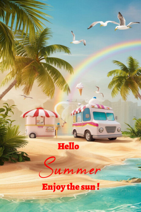 Hello Summer Template | PosterMyWall