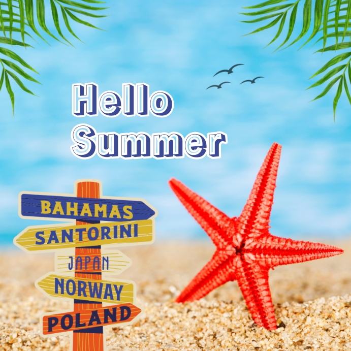 hello summer Template | PosterMyWall