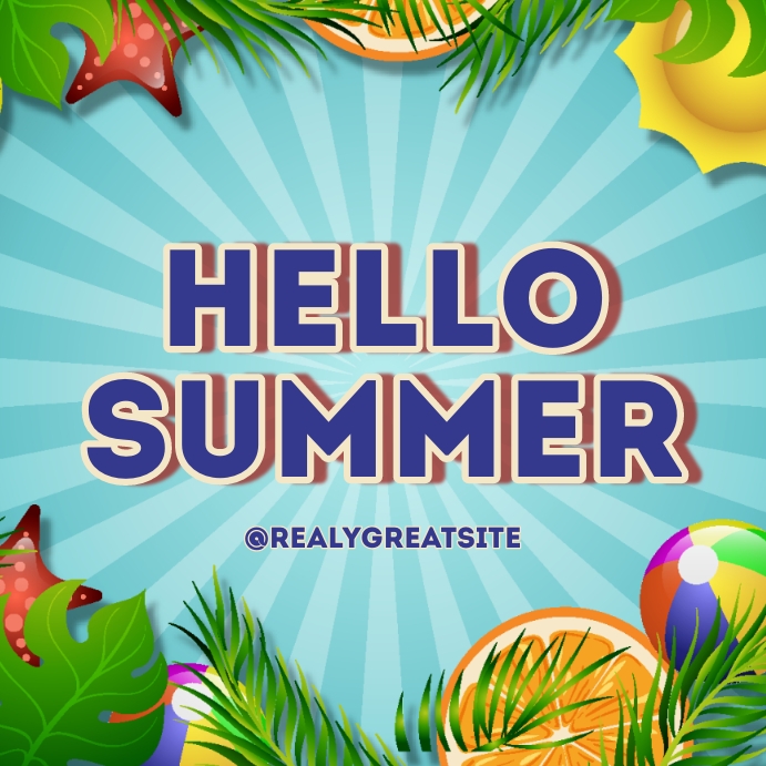 Hello Summer Template | PosterMyWall