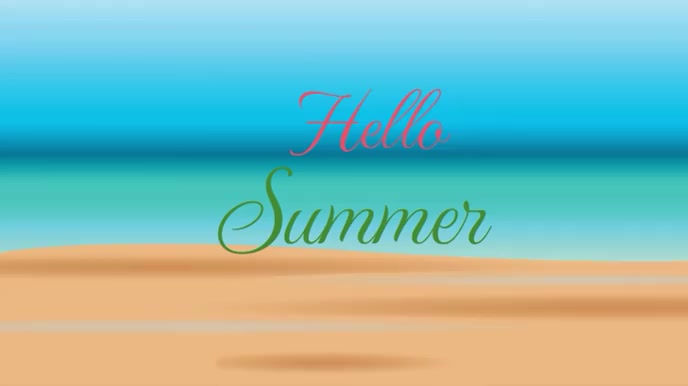 Hello summer digital video template | PosterMyWall