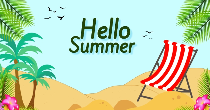 Hello Summer Facebook Template | PosterMyWall