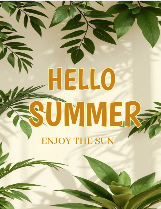 Hello Summer Flyer (us Letter) Template | PosterMyWall