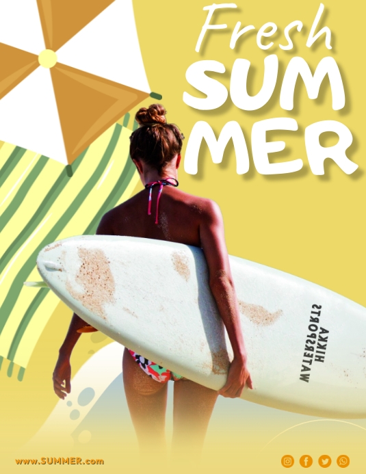 Hello Summer Flyer Template | PosterMyWall