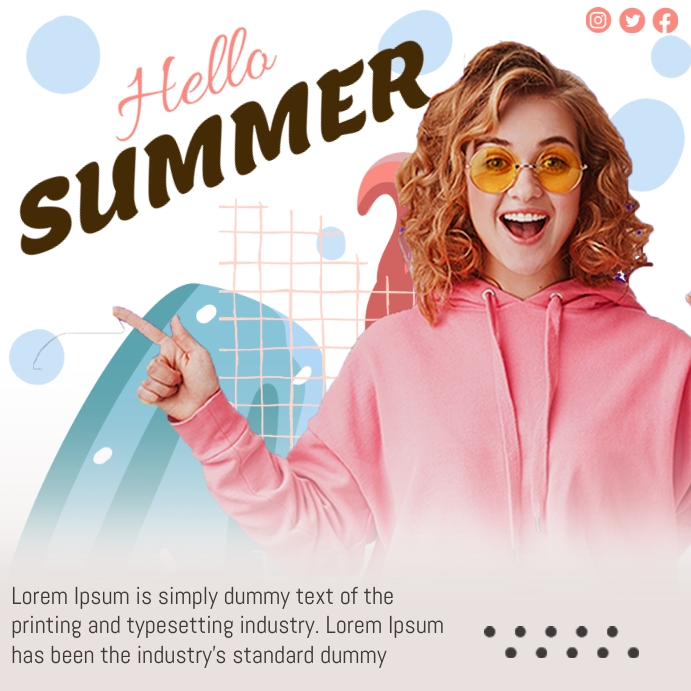 Hello Summer Flyer Template | PosterMyWall