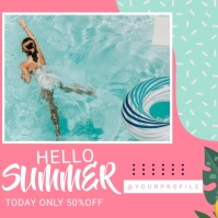 Hello Summer Flyer Template | PosterMyWall