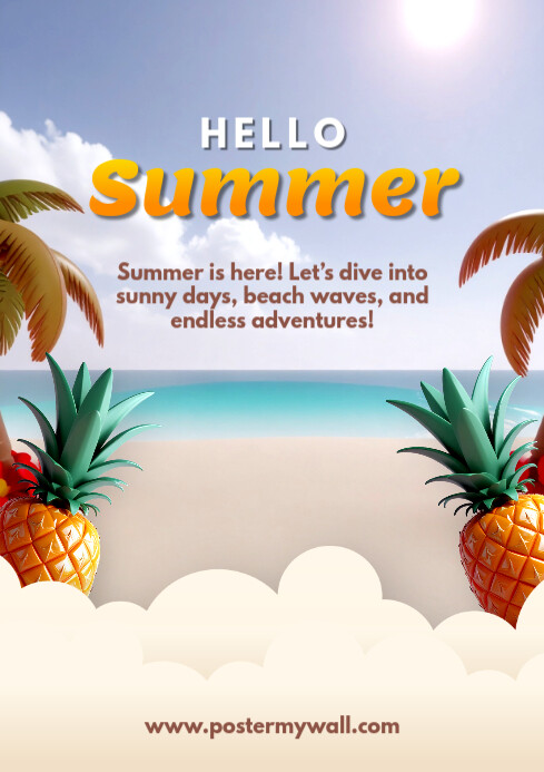 Copy of Hello Summer Greeting Poster | PosterMyWall