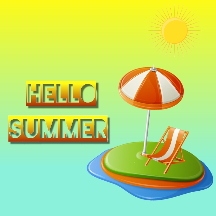 hello summer Instagram Flyer Template | PosterMyWall
