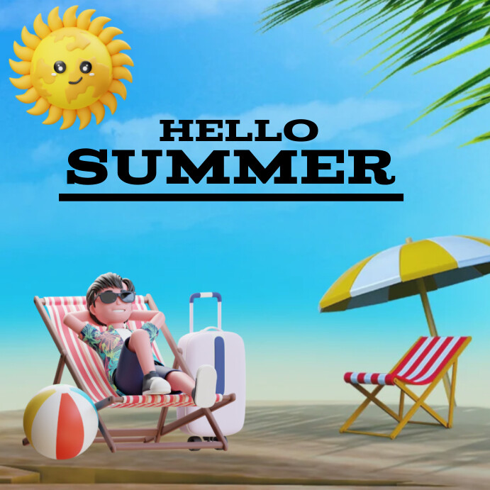 Modèle Hello Summer Instagram Post | PosterMyWall