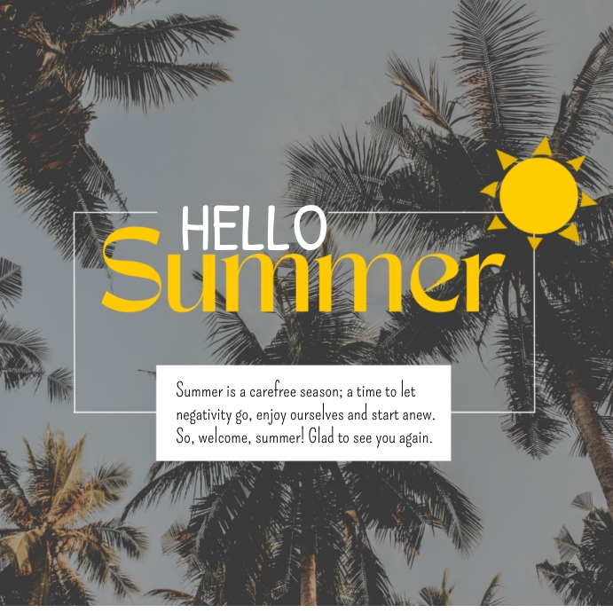 Hello Summer Instagram post Template | PosterMyWall