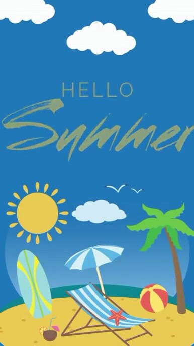 Hello Summer Instagram Reels Template | PosterMyWall
