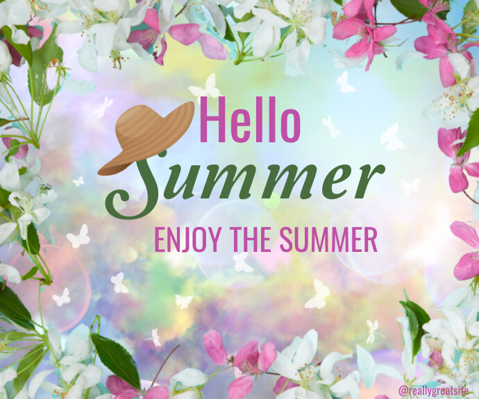 Modèle Hello Summer Medium Rectangle 2024 | PosterMyWall
