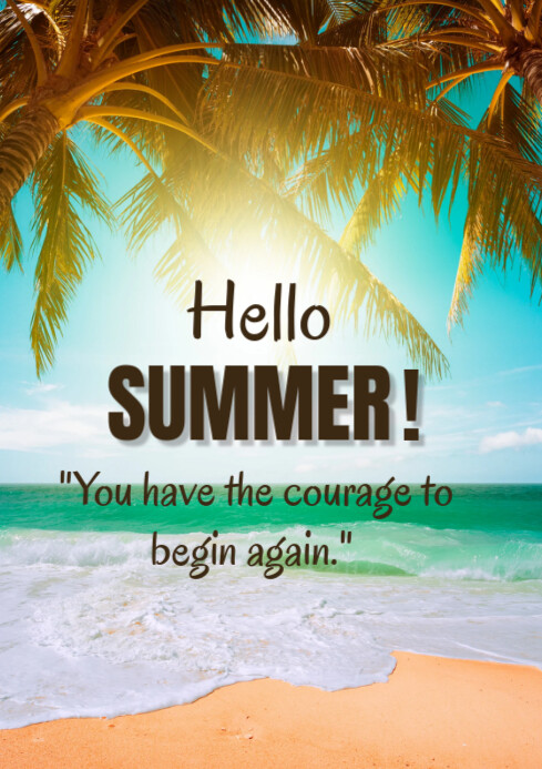 Hello summer online greeting card 2025 Templat | PosterMyWall