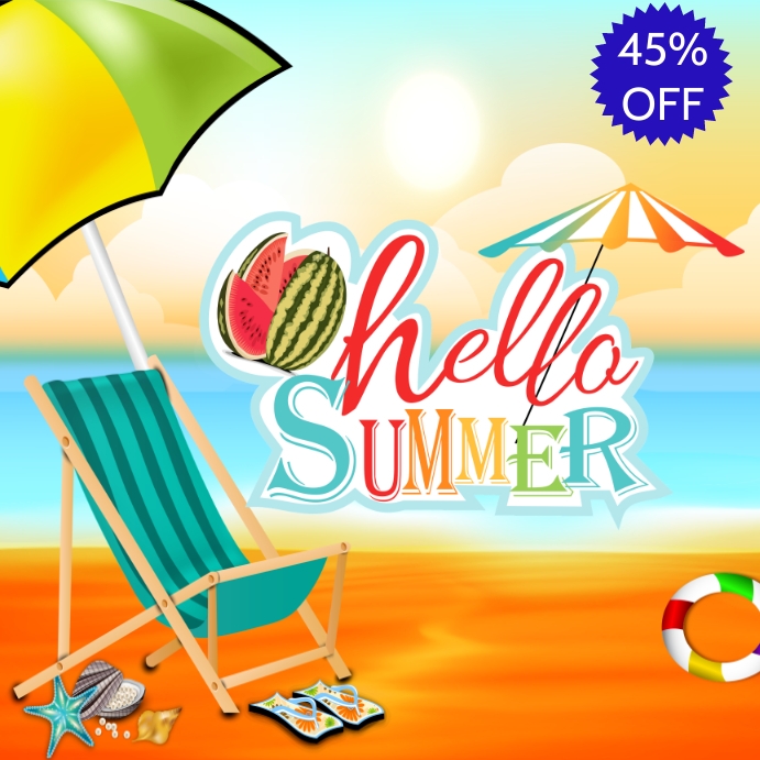 HELLO SUMMER PARTY Template | PosterMyWall