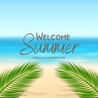 Hello Summer Business Card Template | PosterMyWall